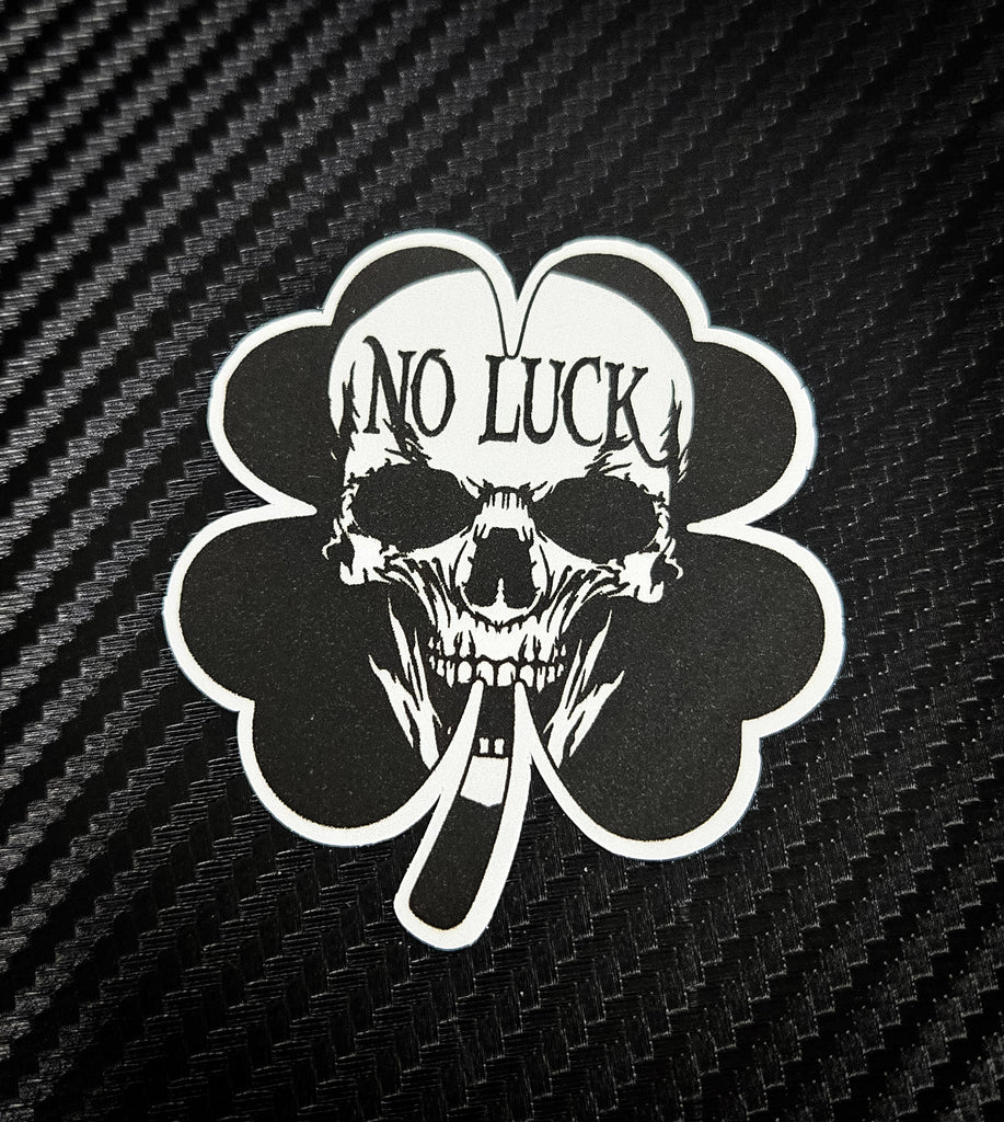 No Luck All Skill Four Leaf Clover (two decals 2.5") Sticker ...