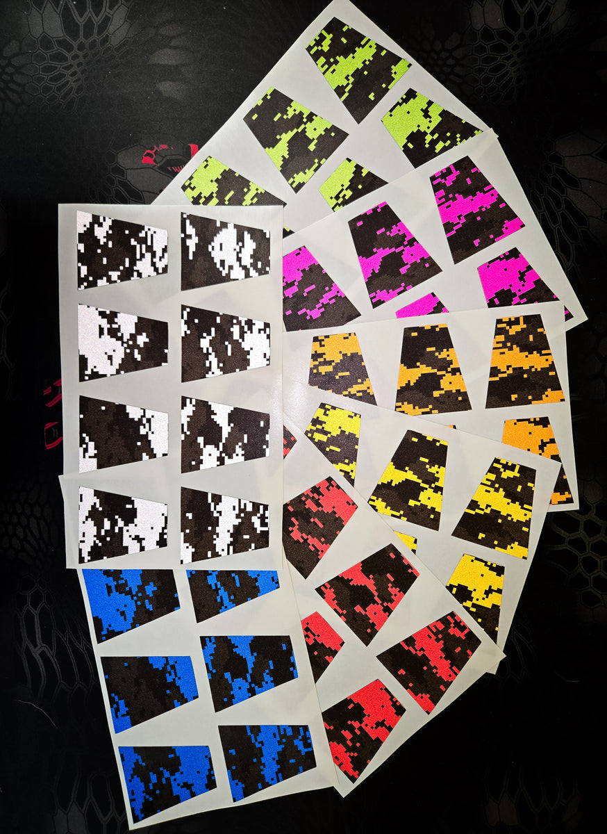 Reflective Digital Camo Helmet Tetrahedrons Choose Gloss or Matte/Flat ...