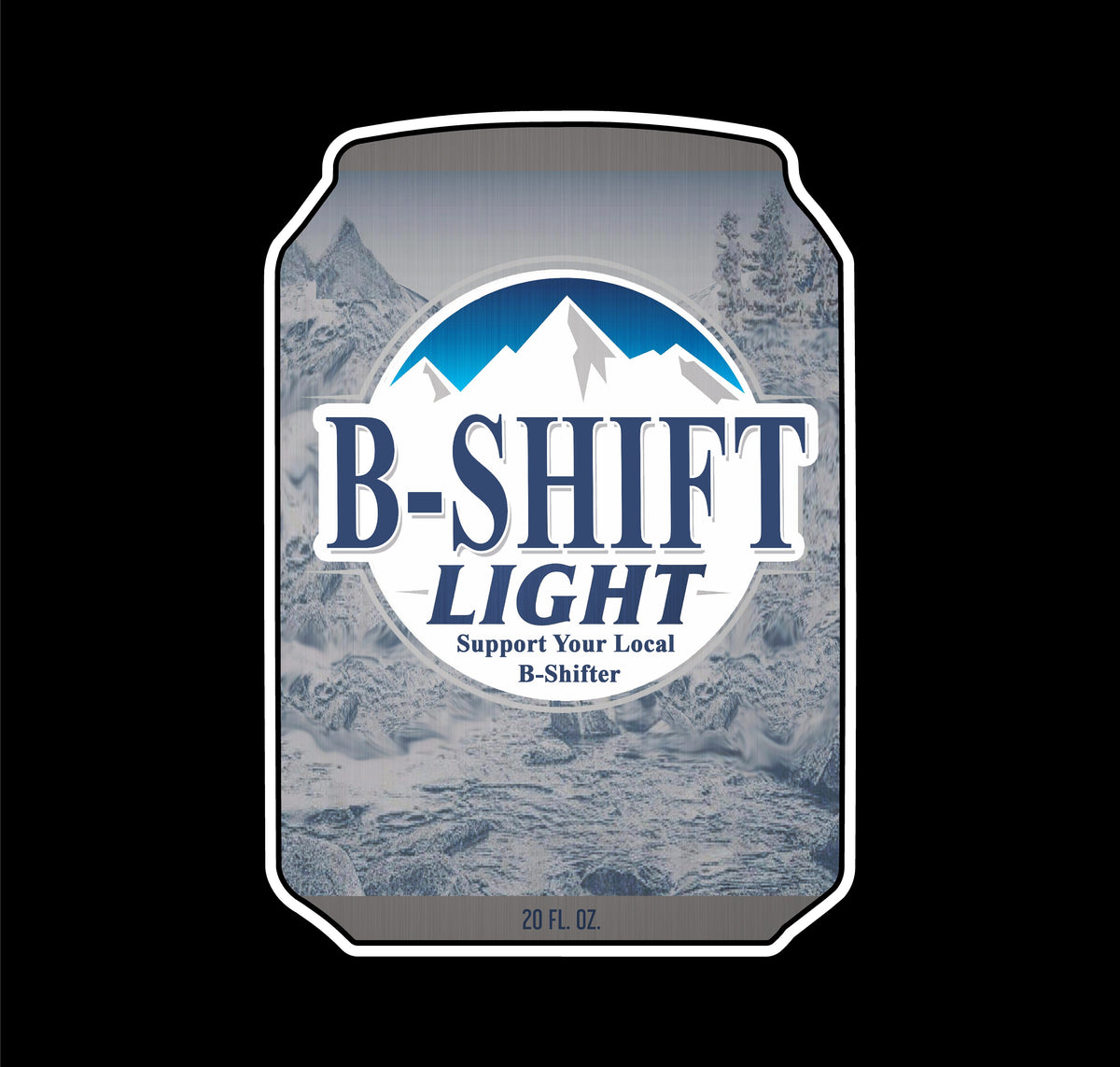 B-Shift Beer Can (two decals 2.5" and a 3") Sticker – Firehouse Graphics