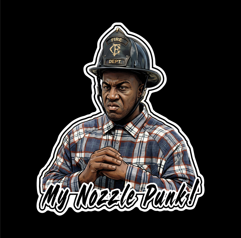 Firefighter Deebo My Nozzle Punk? (two decals 2.5") Stickers ...