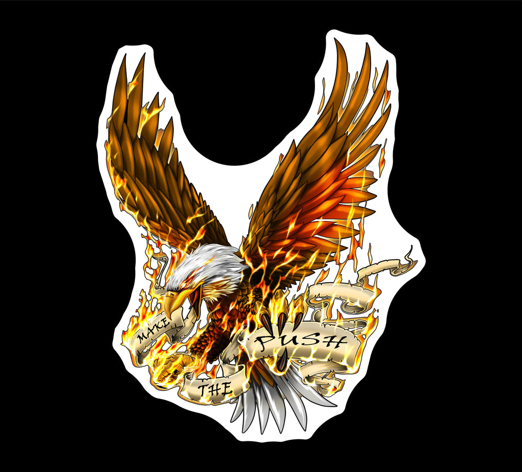 Buy 3 save 33% (mix and match) Eagle in Fire (two decals 2.5") Sticker ...