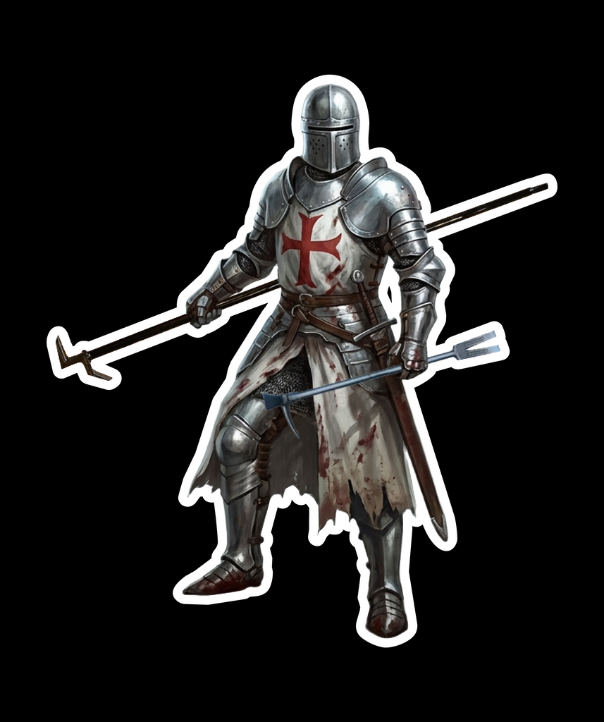 Knight with a Hook (two decals 2.5") Stickers – Firehouse Graphics