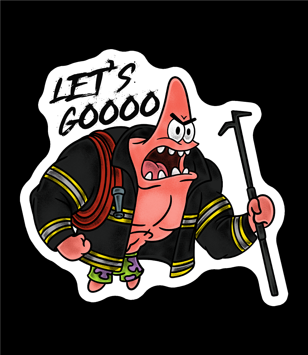 Let's Go! Patrick (two decals 2.5") Sticker – Firehouse Graphics