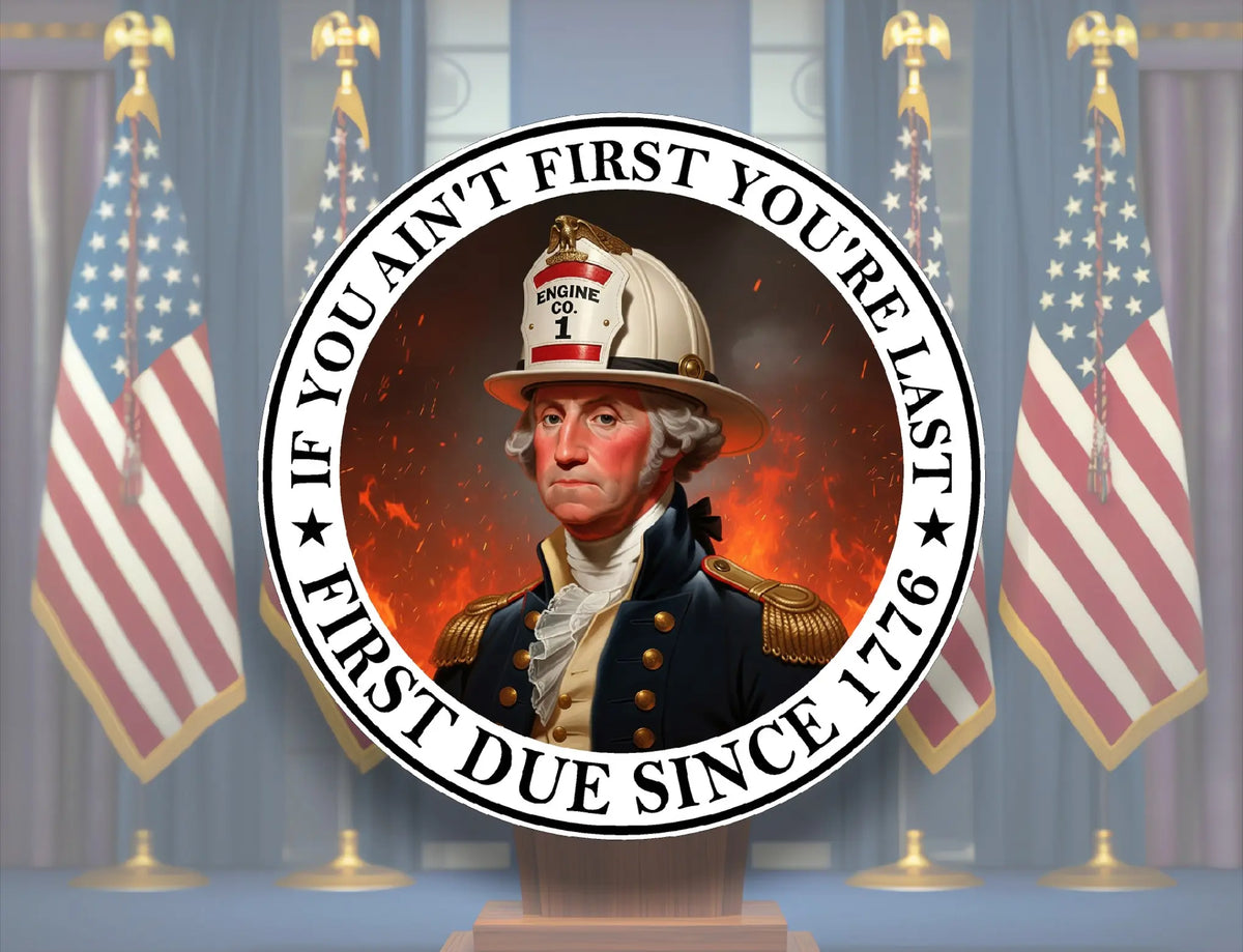 George Washington First Due (two decals sized 2.5") – Firehouse Graphics